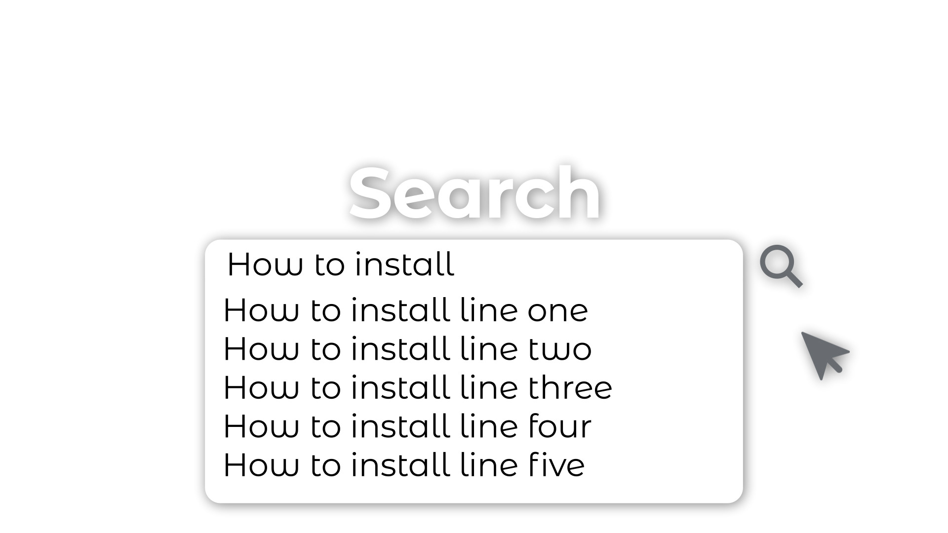 Search Bar Autocomplete Title MOGRT | Creative Market