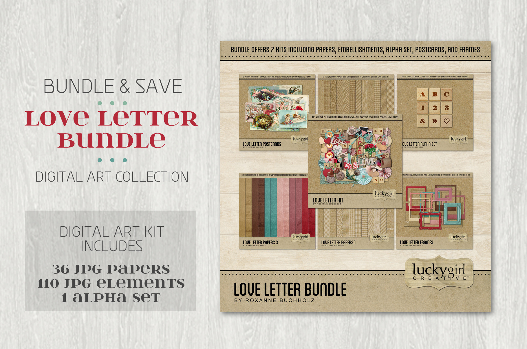 Love Letter Bundle, an Object Graphic by Lucky Girl Creative