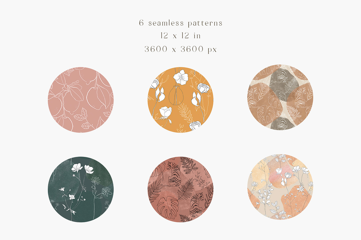 Summer Line Art and Patterns, a Texture Illustration by Busy May Studio