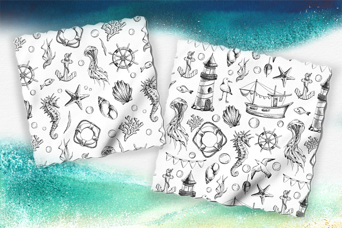 Nautical clip-art line-art graphic, an Animal Illustration by NATASHA CHU