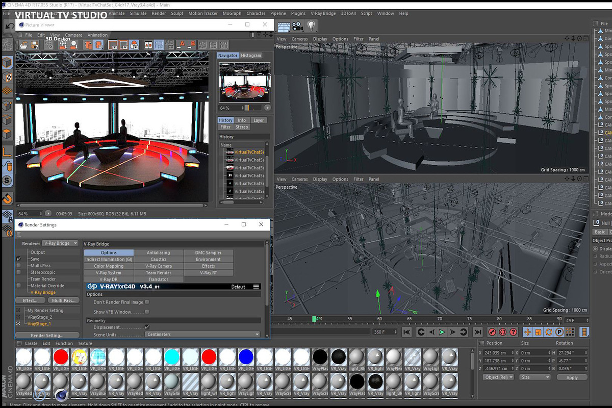 Virtual TV Studio Chat Set 2