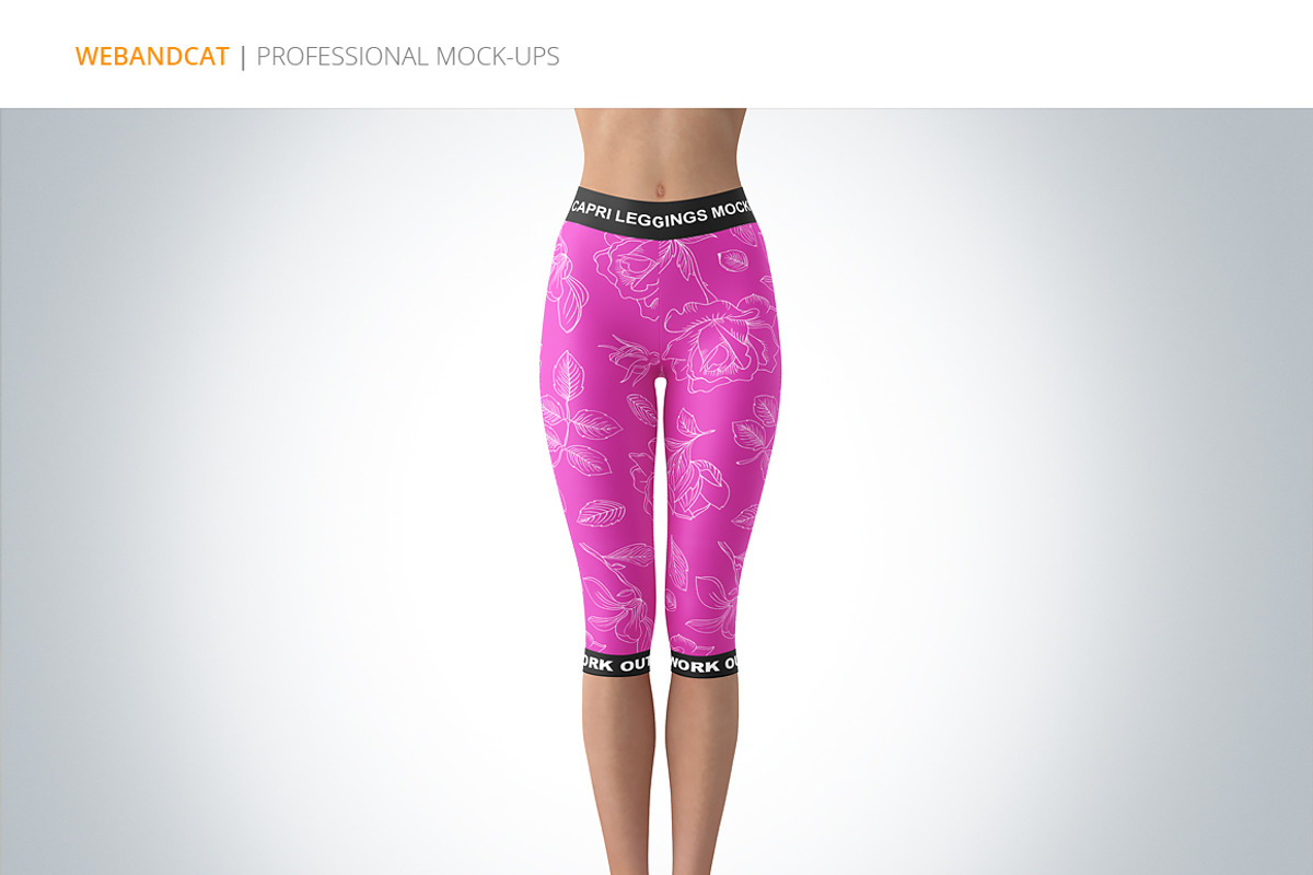 Capri Leggings Mock-up, a Bottom Mockup by WebAndCat