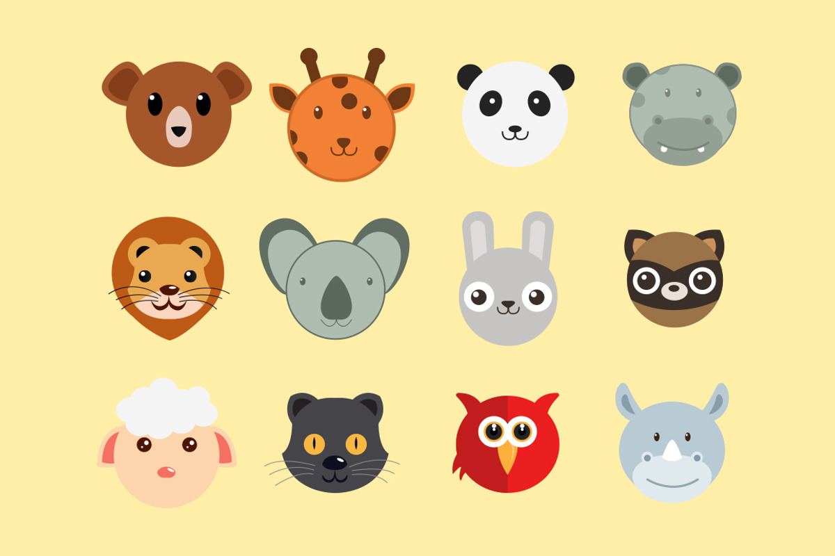 Animals Head Illustrations, an Animal Illustration by The_DrX