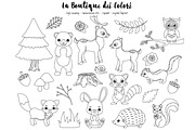 Woodland Animal Stamp Clipart, an Animal Illustration by La Boutique ...