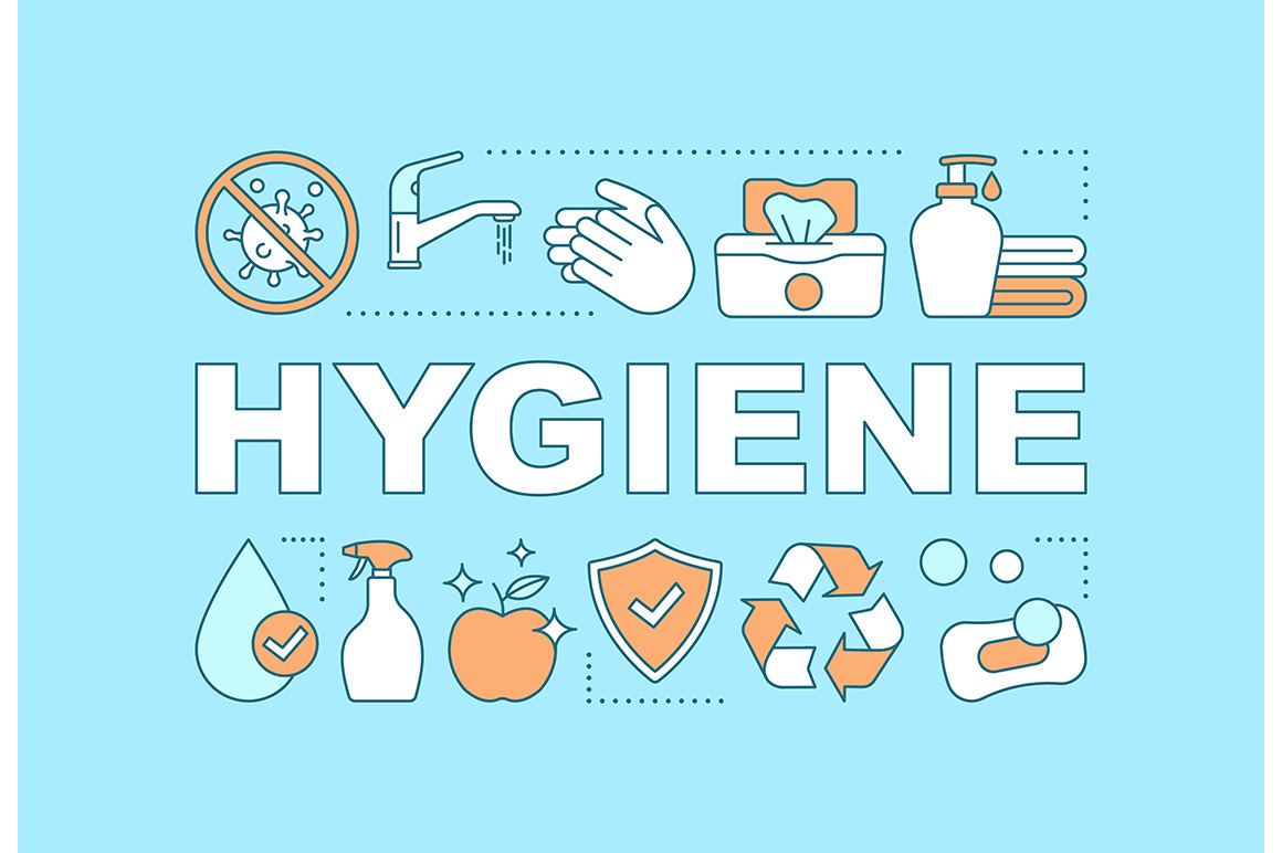 Hygiene word concepts banner | Outline Icons ~ Creative Market