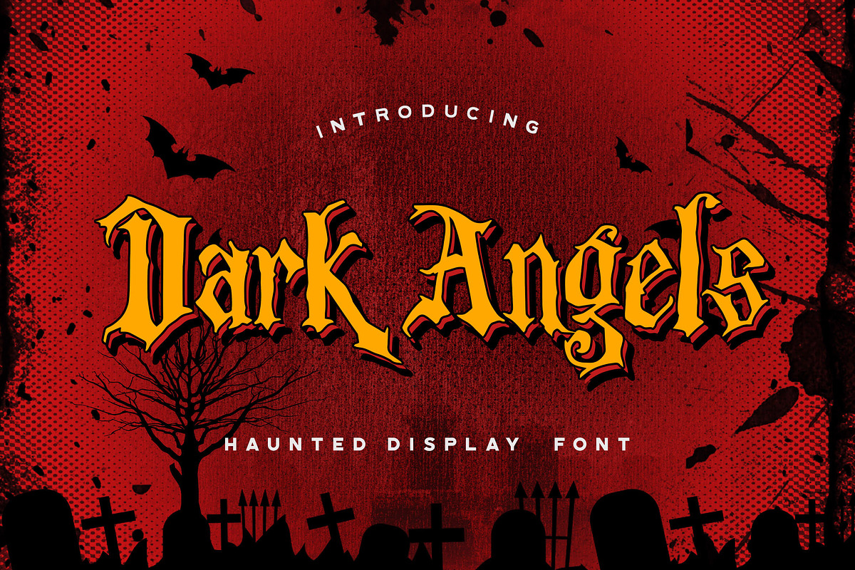 Dark Angels - Haunted Display Font, a Font by StringLabs