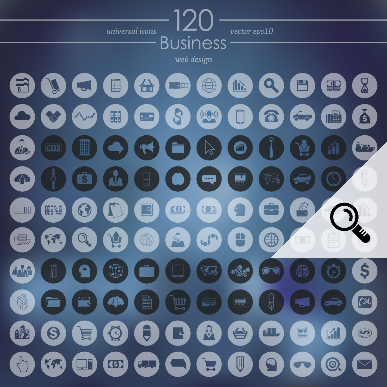 120 BUSINESS icons, a Templates & Theme by Palau
