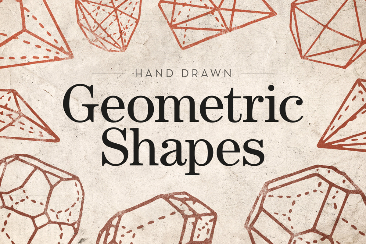 Hand Drawn - Geometric Shapes, an Illustration by MARTINI Type Designer