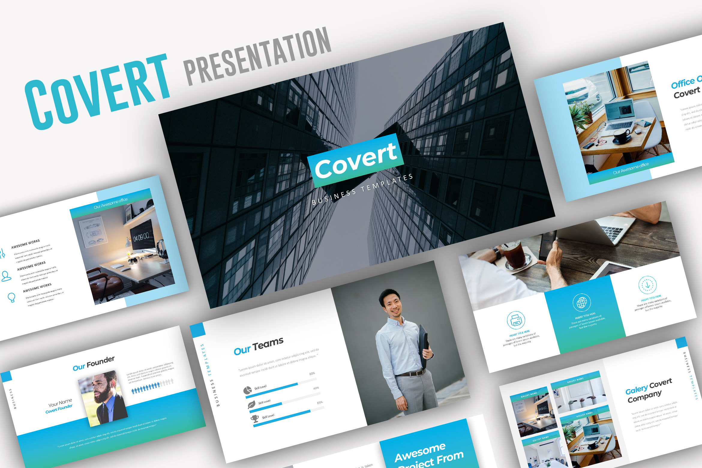 Covert Powerpoint Template, a Presentation Template by Siwox Studios
