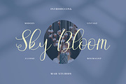 Sky Bloom Script Fonts, a Script Font by mahstudios