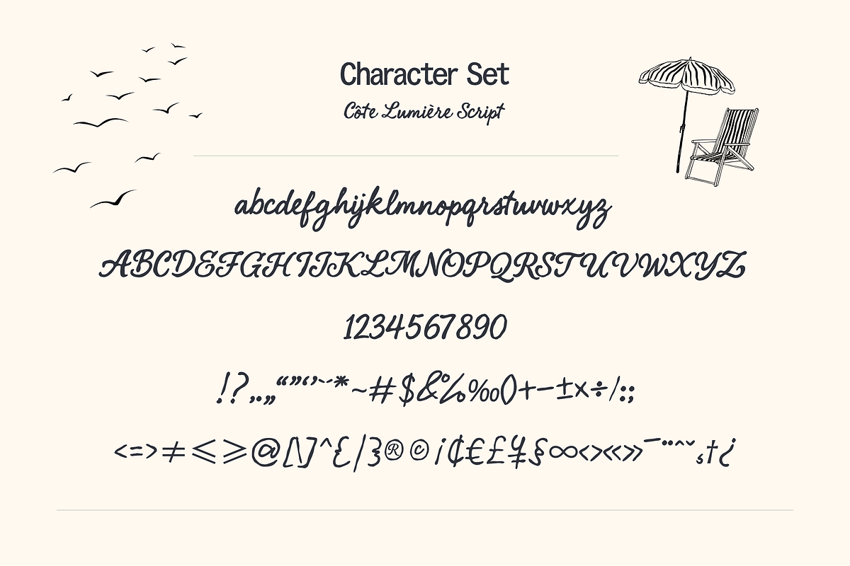 Côte Lumière – Coastal Script Font
