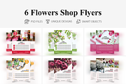 6 Flowers Shop Flyers, a Flyer Template by Creatricks