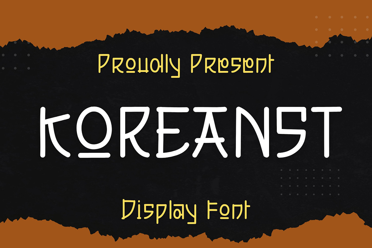 Korean style display font