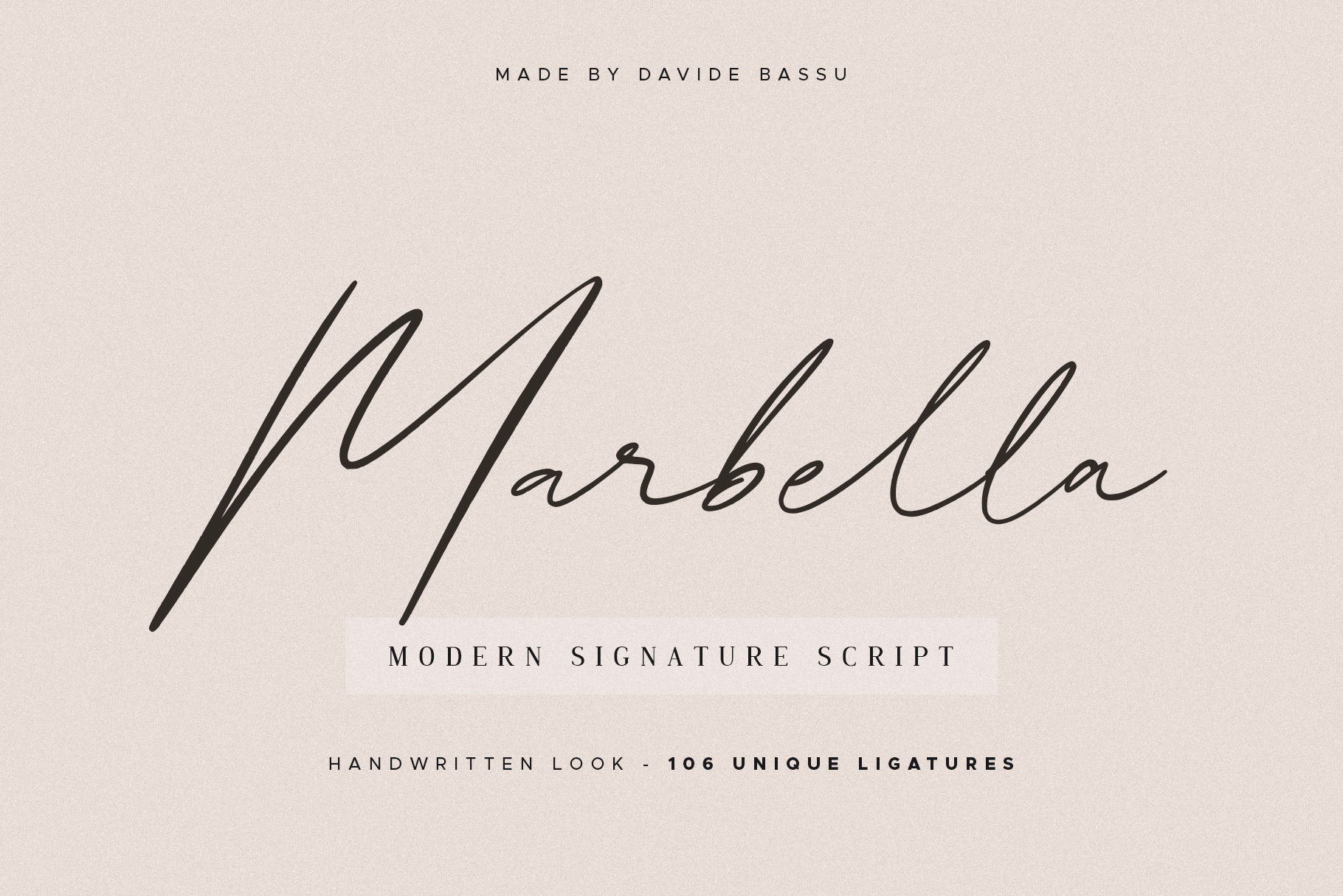 Marbella - Stylish signature script, a Script Font by Davide Bassu
