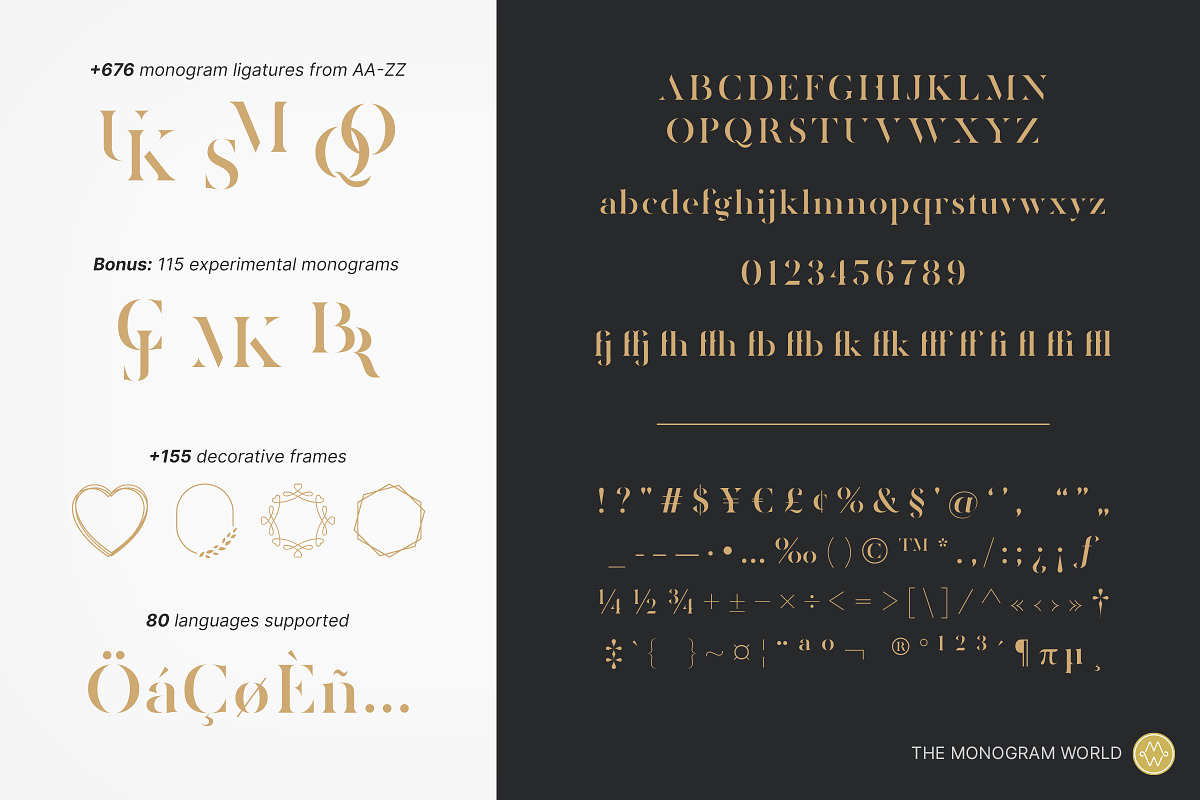 Zerifa – Serif Monogram Font