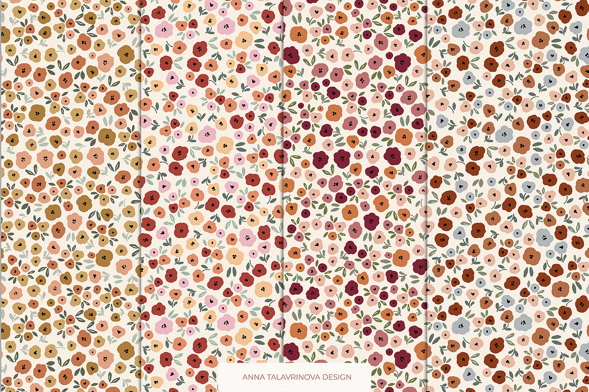 Rustic meadow seamless pattern, a Pattern Graphic by Cozy pattern shop | Creative Market