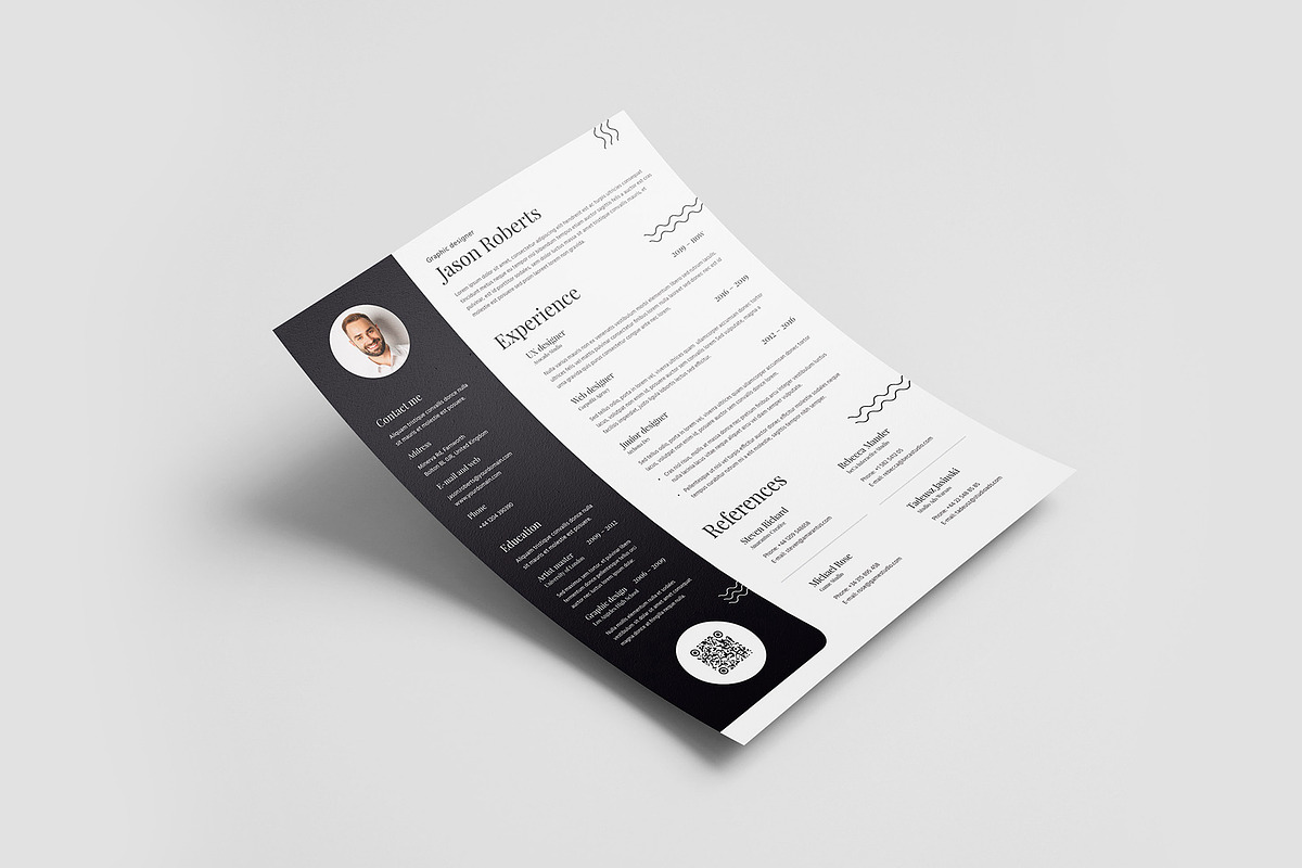 Designer Resume CV Flyer Canva | Creative Market