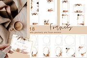 Boho watercolor clipart set