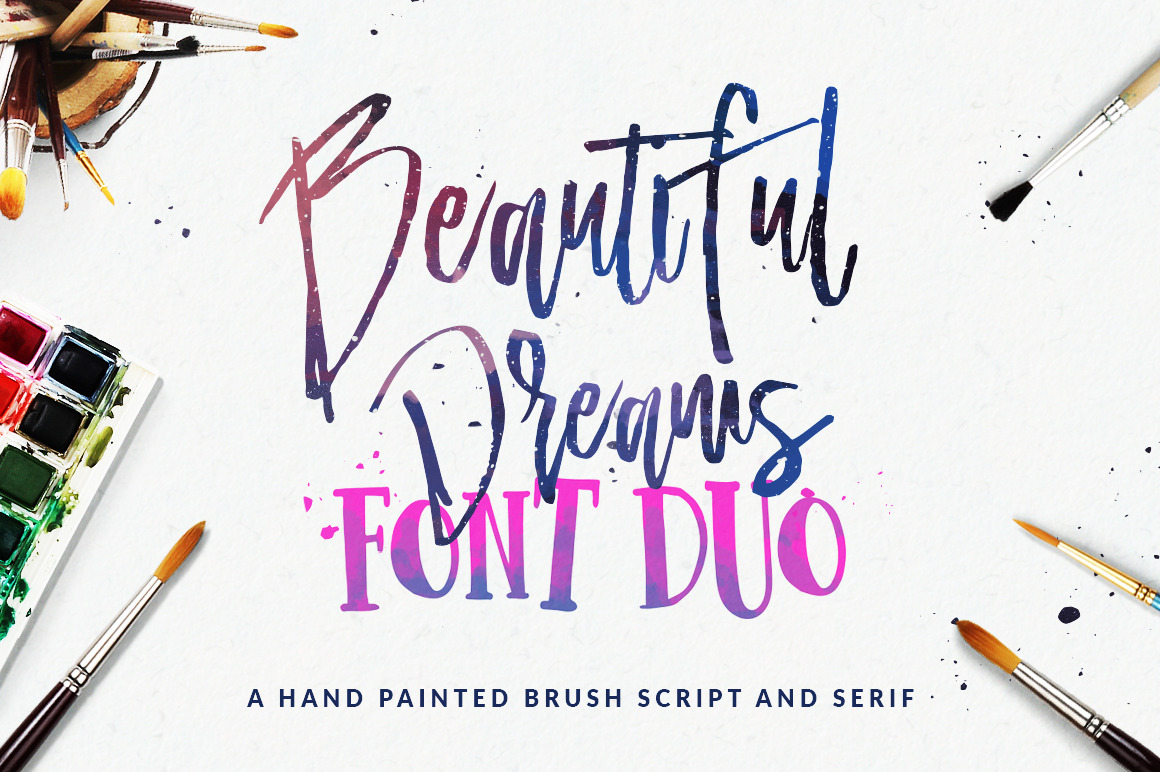 Beautiful Dreams - Font Duo, a Script Font by Dirtyline Studio
