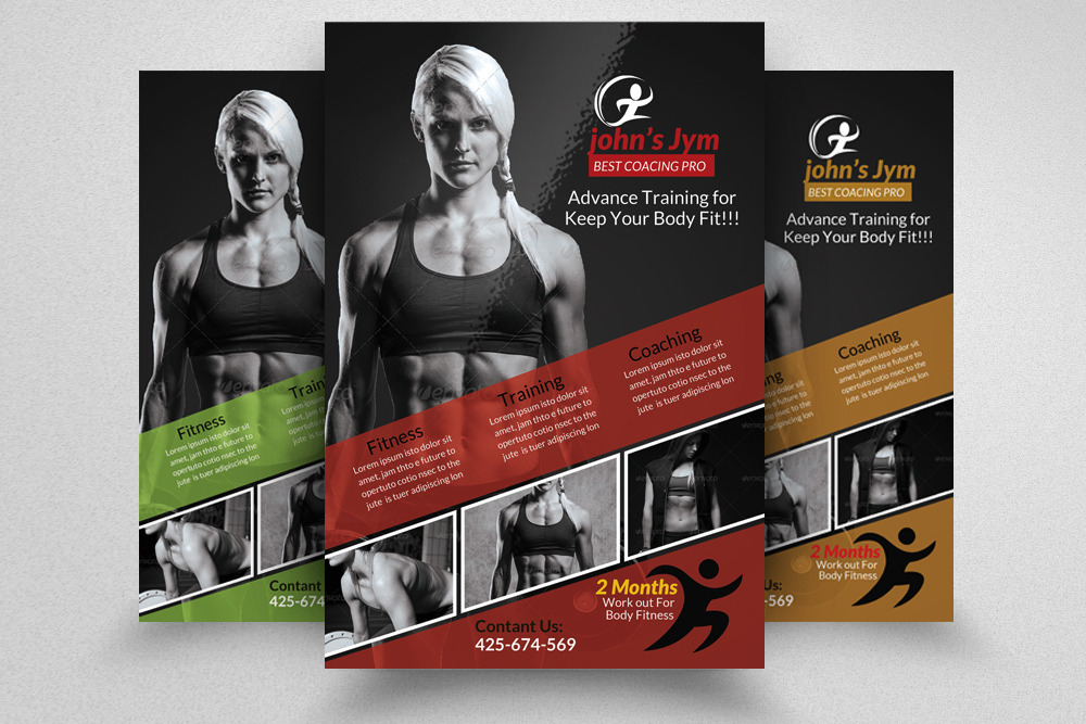 Body Fitness Flyer Template, a Flyer Template by Psd Templates ...