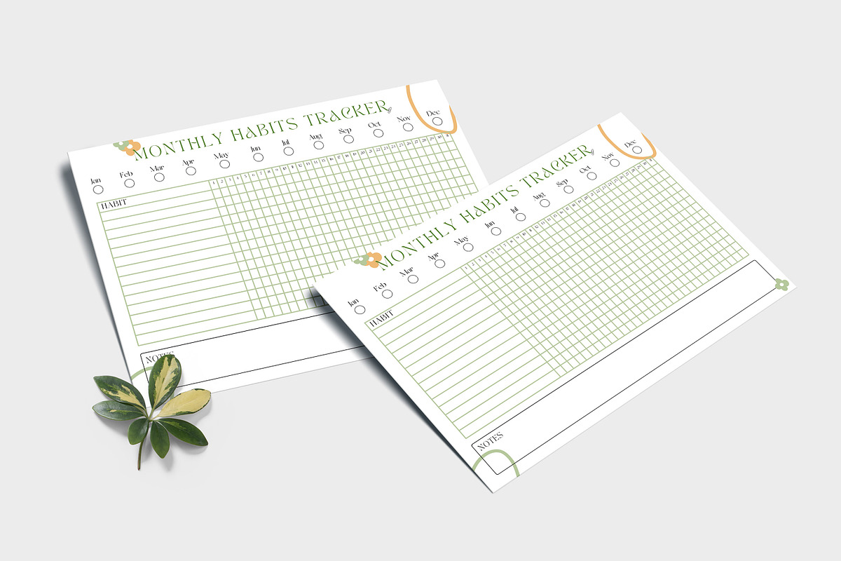 Editable Canva Monthly Habit Tracker, a Stationery Template by Ultimate ...