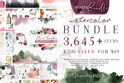 Watercolor Bundle - Designer Deal, an Illustration by Creativeqube Design