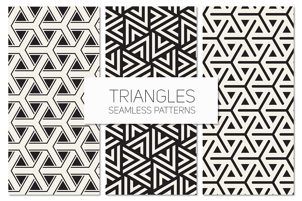Triangles. Seamless Patterns Set 6, a Pattern Graphic by Curly_Pat | Creative Market