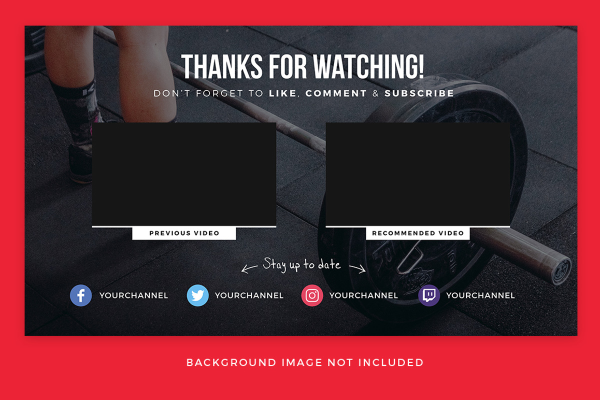 YouTube End Card Templates, a Social Media Template by Medialoot