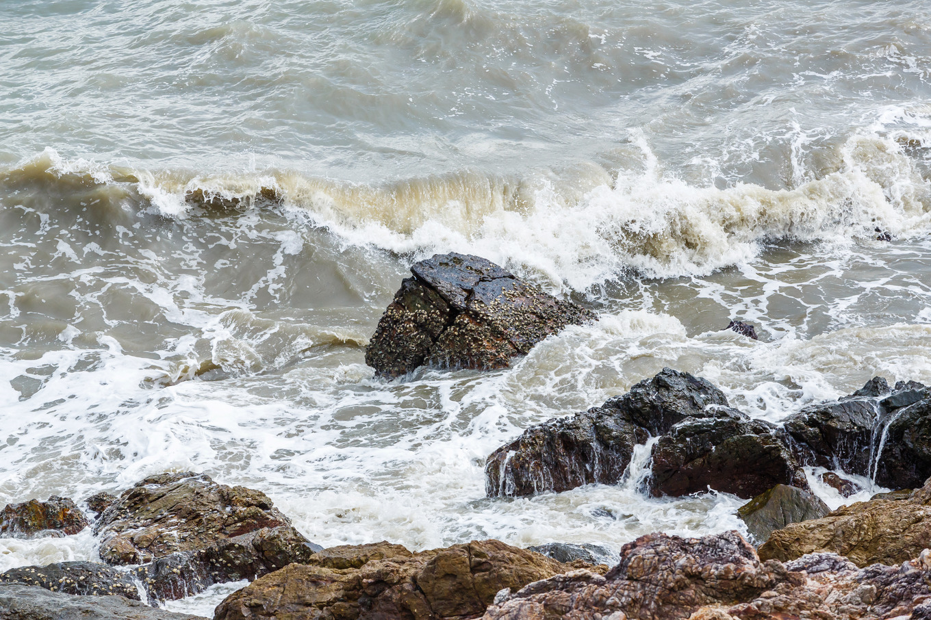 Churning sea water featuring background, beach, and blue, a Nature ...