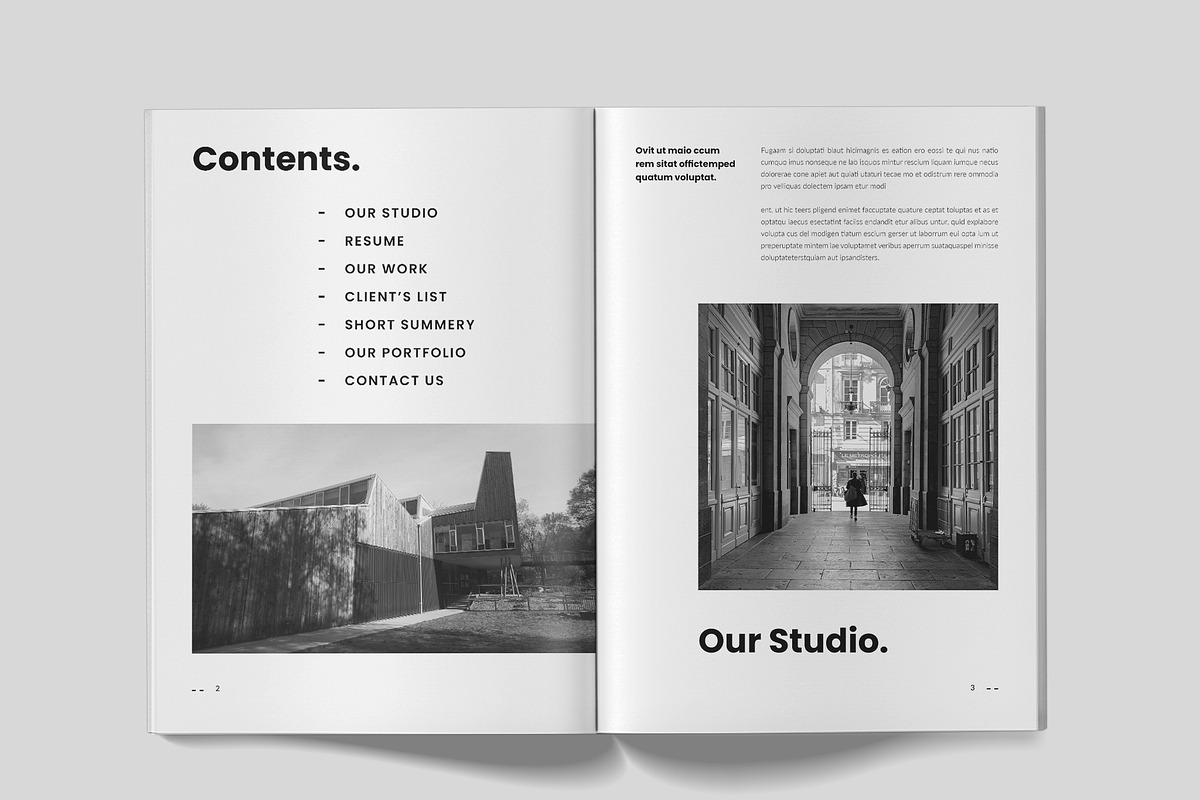 Architecture Portfolio Template, a Brochure Template by Spark_Creative