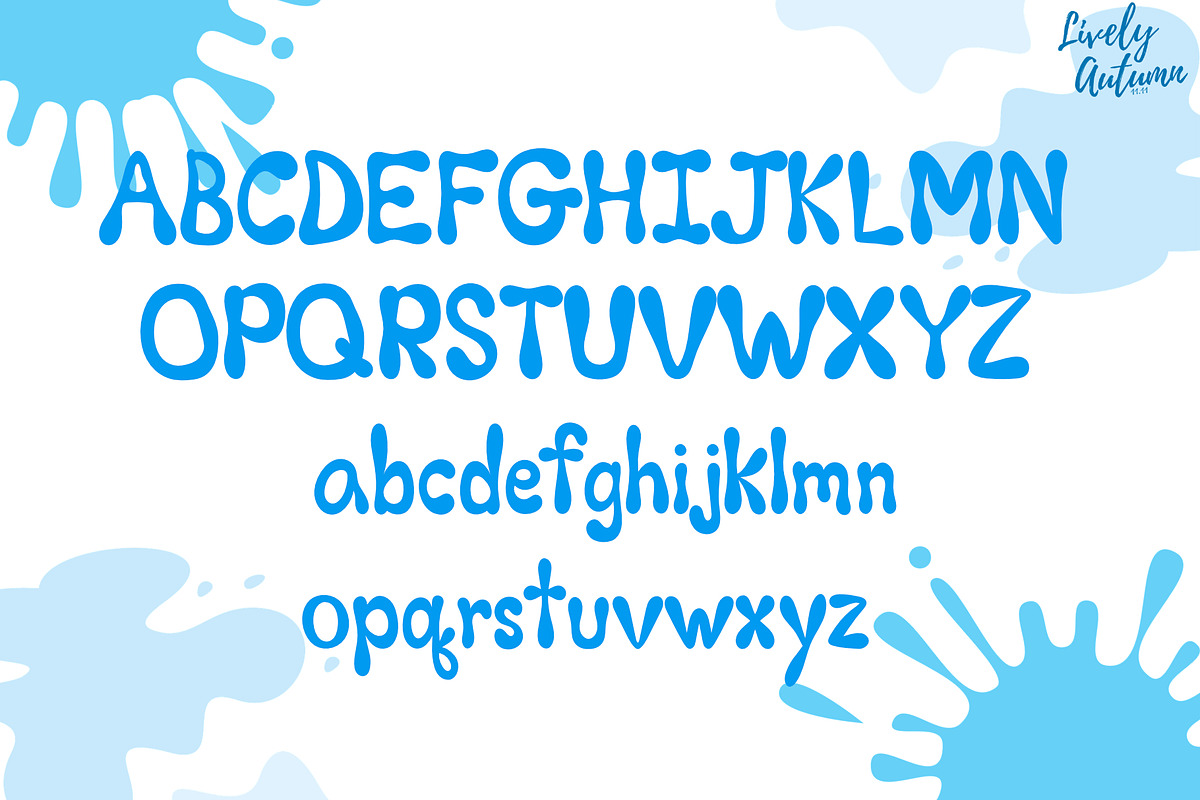Water Splash Font, a Handwritten Font by LivelyAutumn11.11