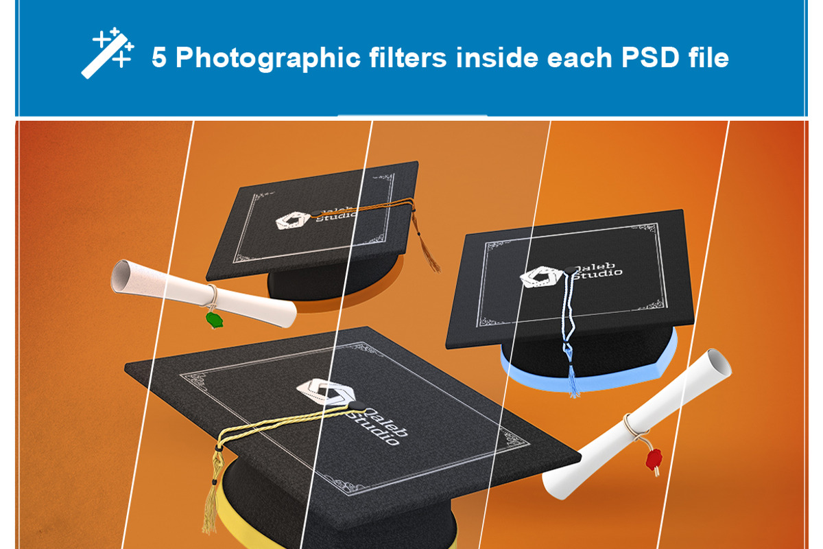Graduation Cap Mockup, a Product Mockup by Qaleb Studio