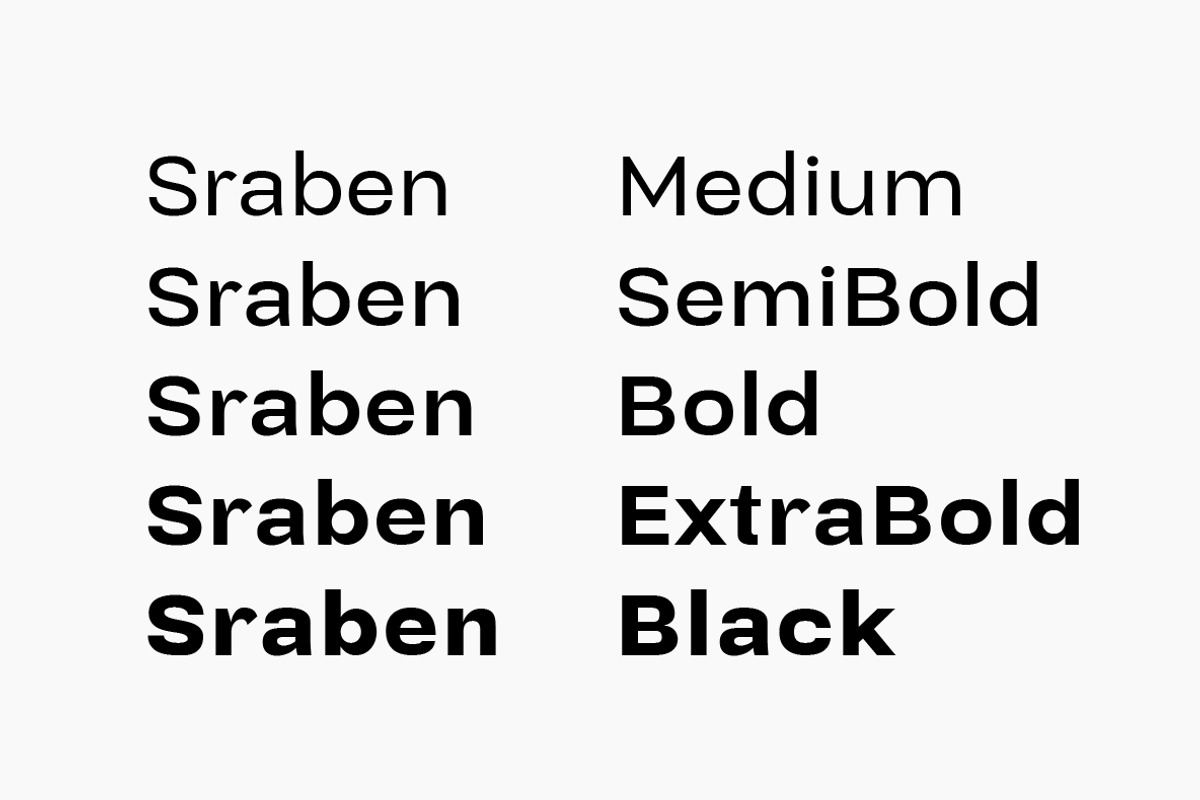 Sraben Grotesk font family