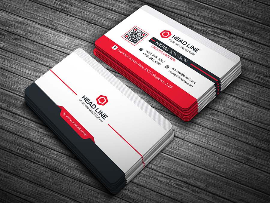 Head Line Business Card, a Business Card Template by GenerousArt