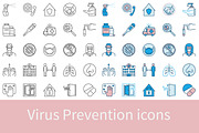 Virus Prevention icons set | Outline Icons ~ Creative Market