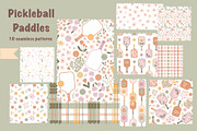 Pickleball game seamless pattern print