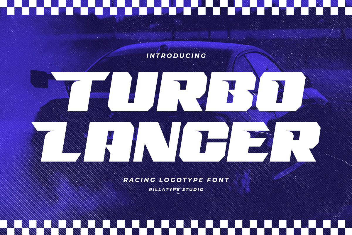 Turbo Lancer- Racing Logo Font, a Sans Serif Font by Rillatype ...