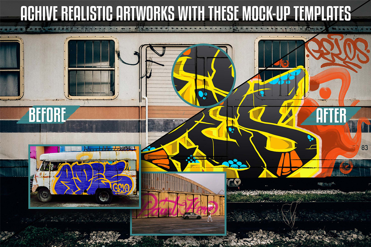 Ultimate Photoshop Graffiti Kit, a Brush Add-On by The Wildcap