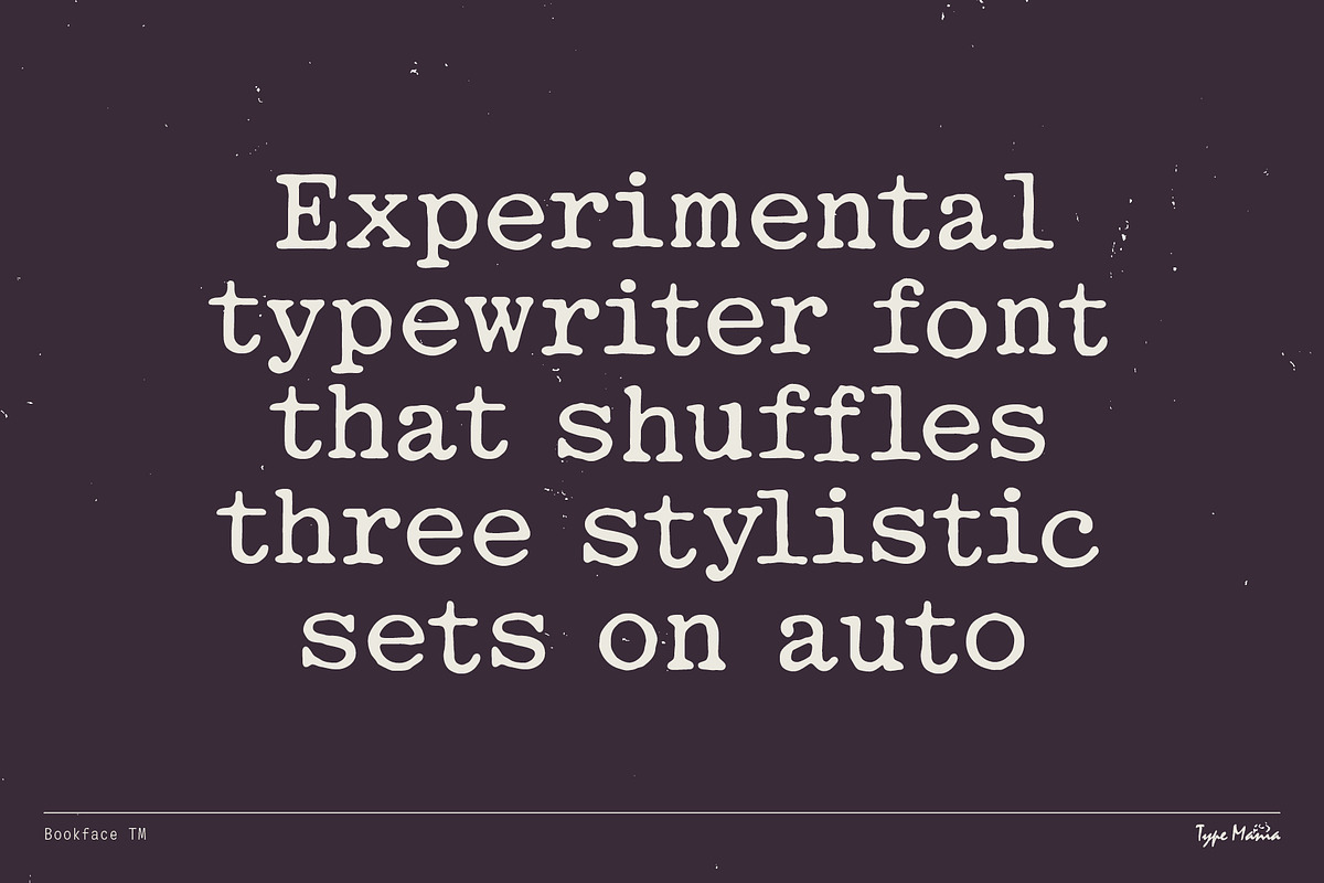 Bookface TM – Dynamic Grunge-y Type