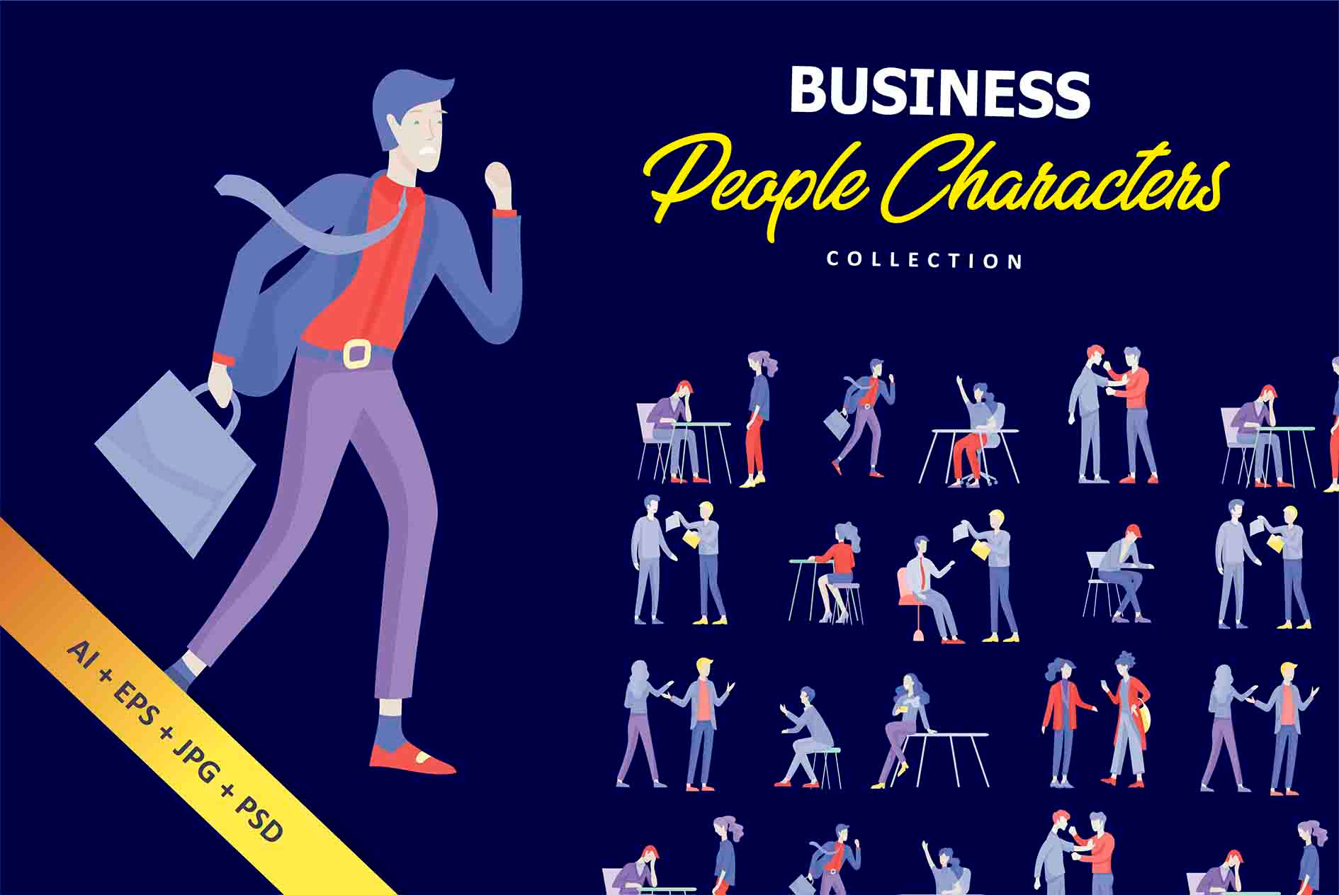 Business people characters, a Person Illustration by Merfin
