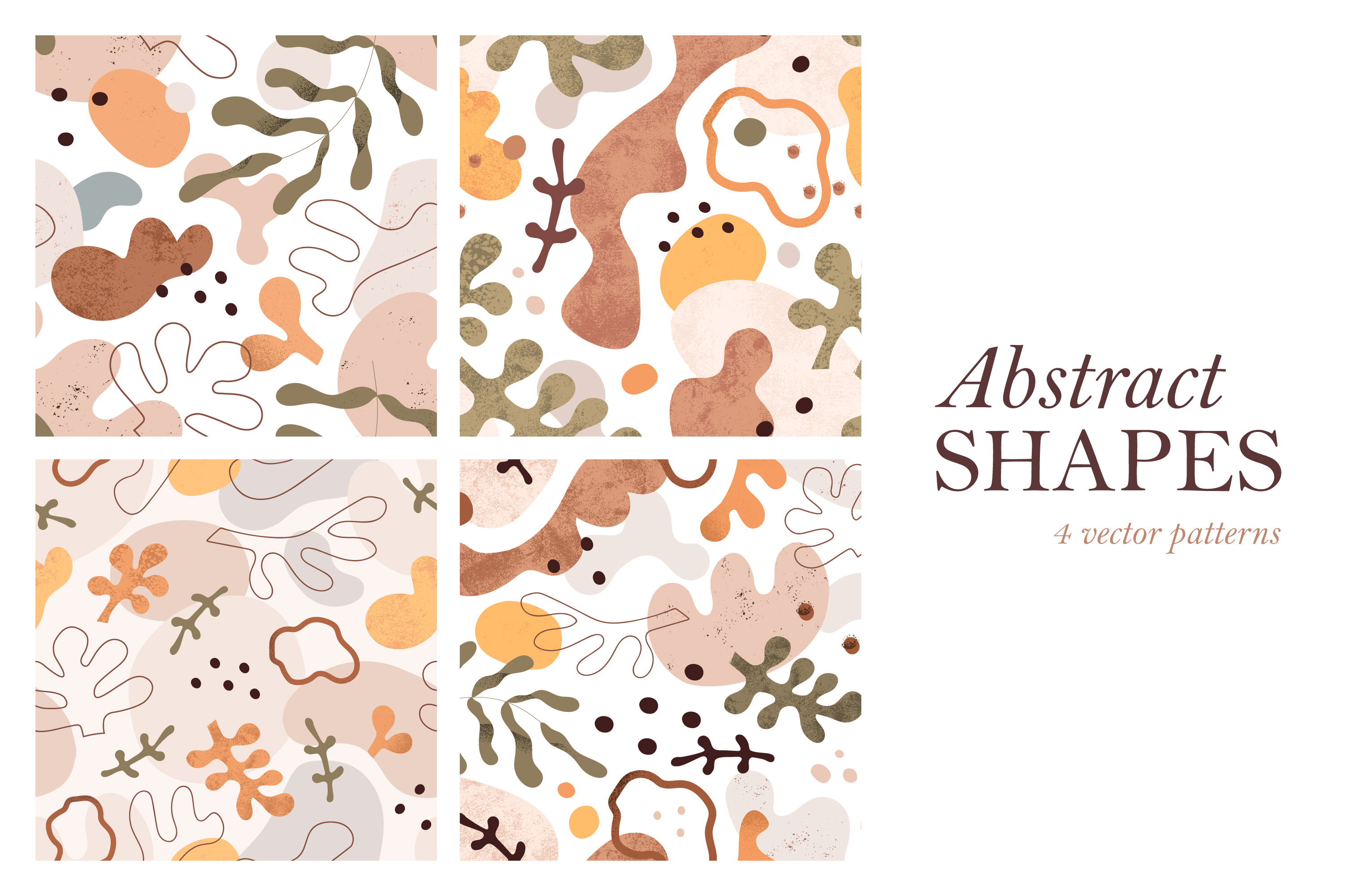 Abstract shapes seamless patterns, a Pattern Graphic by Good Studio