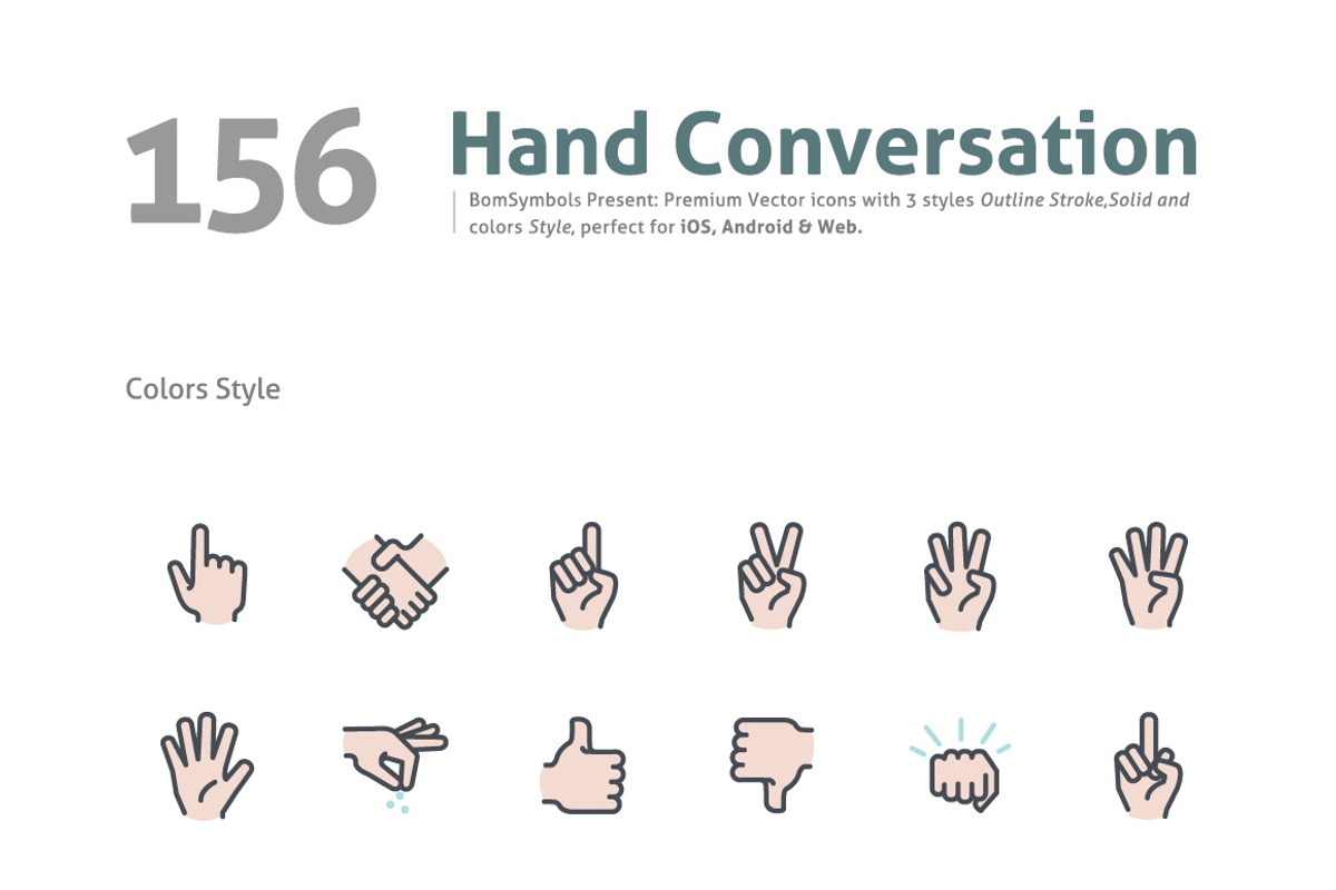 Hand Conversation V.2, an Icon by BomSymbols