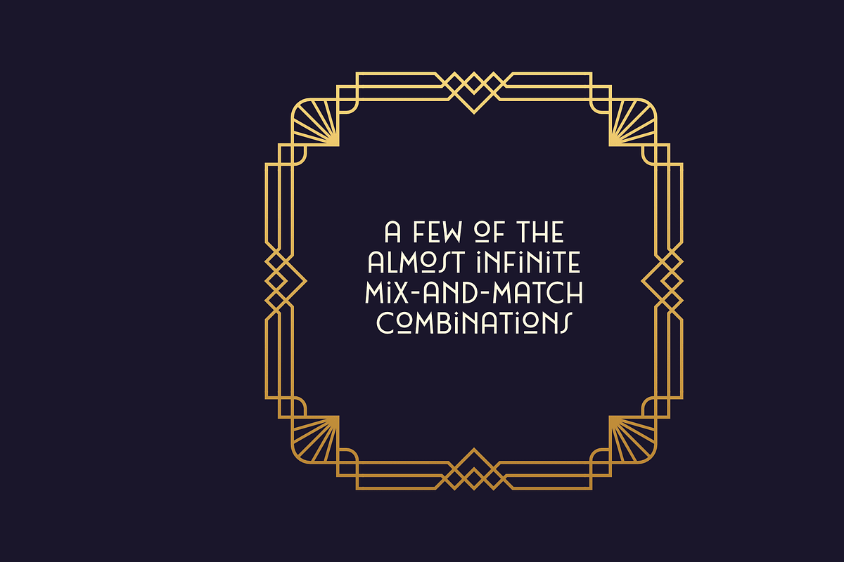 Art Deco Border & Frame Builder, an Object Graphic by The Artifex Forge