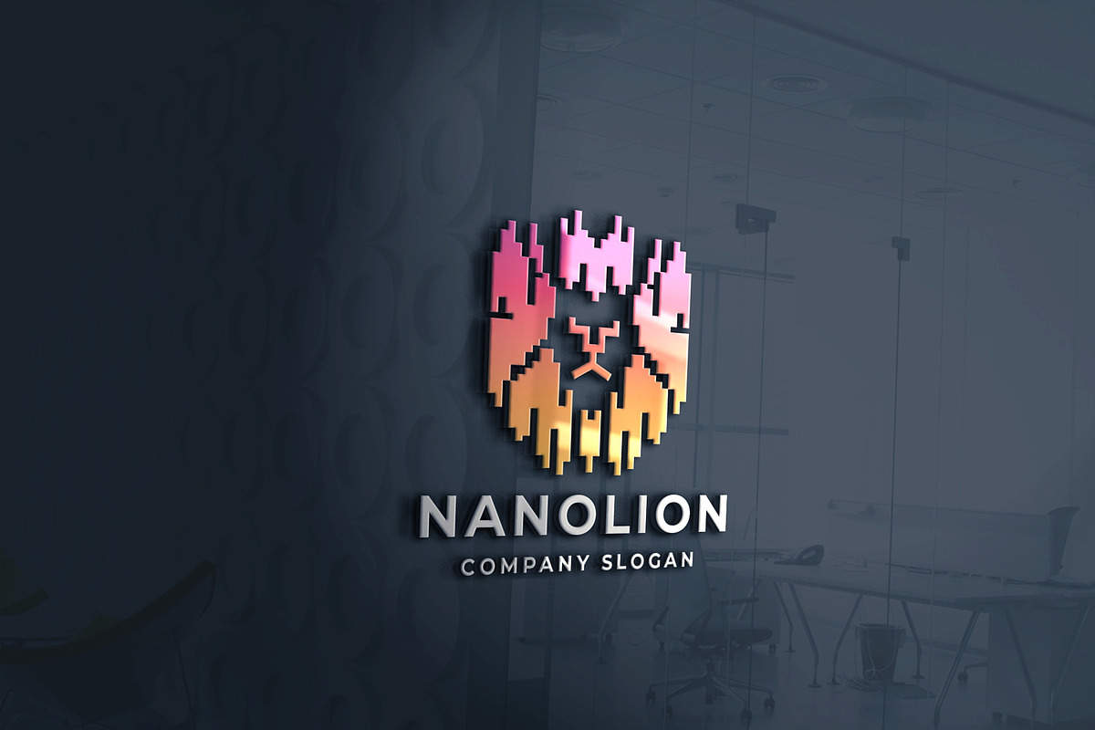 Nano Lion Logo, a Branding & Logo Template by Design_Planet