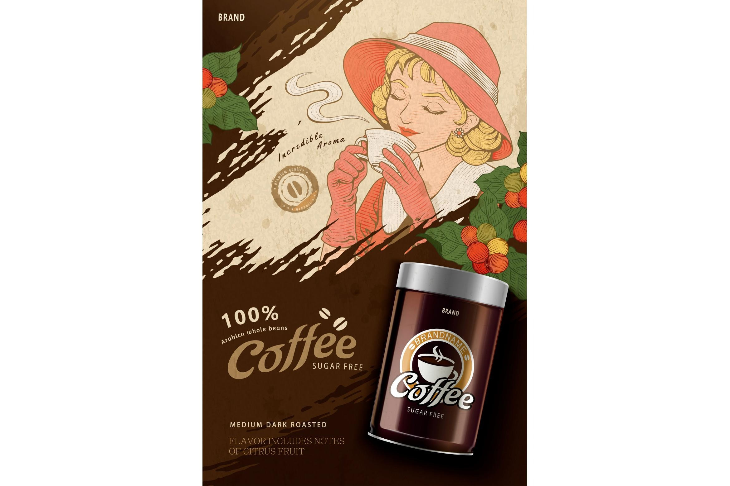 Canned coffee beans ad, a Flyer Template by TotallypicRF