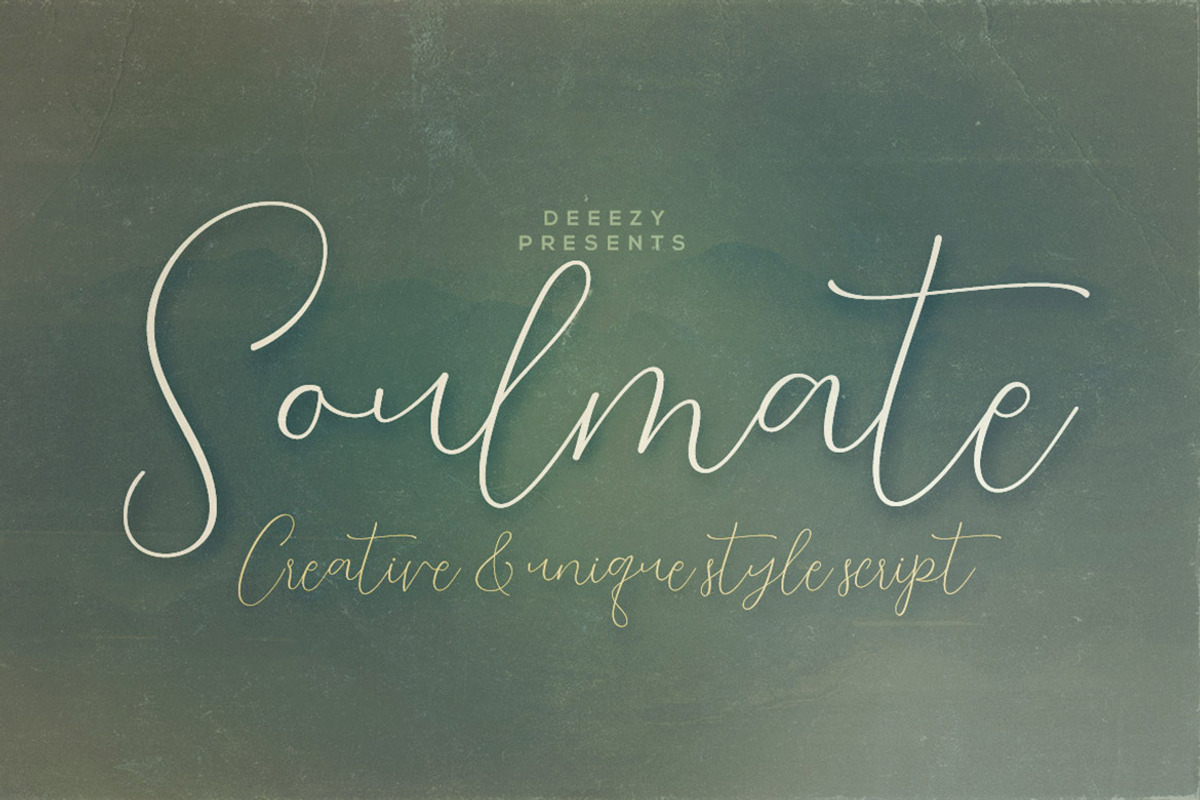 Soulmate Script Font, a Script Font by Deeezy