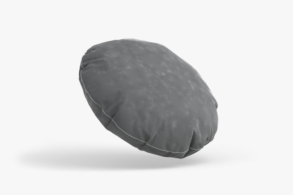Round Bed Pillow 3D Model, an Object 3D Model by rebrandy