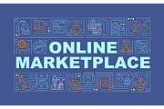 Online marketplace concepts banner, an Outline Icon by bsd studio