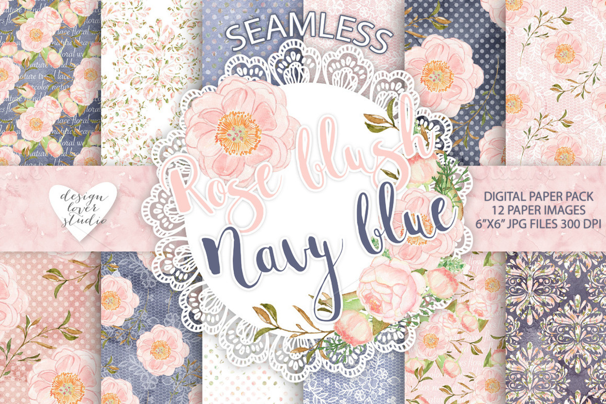 Watercolor digital paper MEGABUNDLE, a Pattern Graphic by designloverstudio