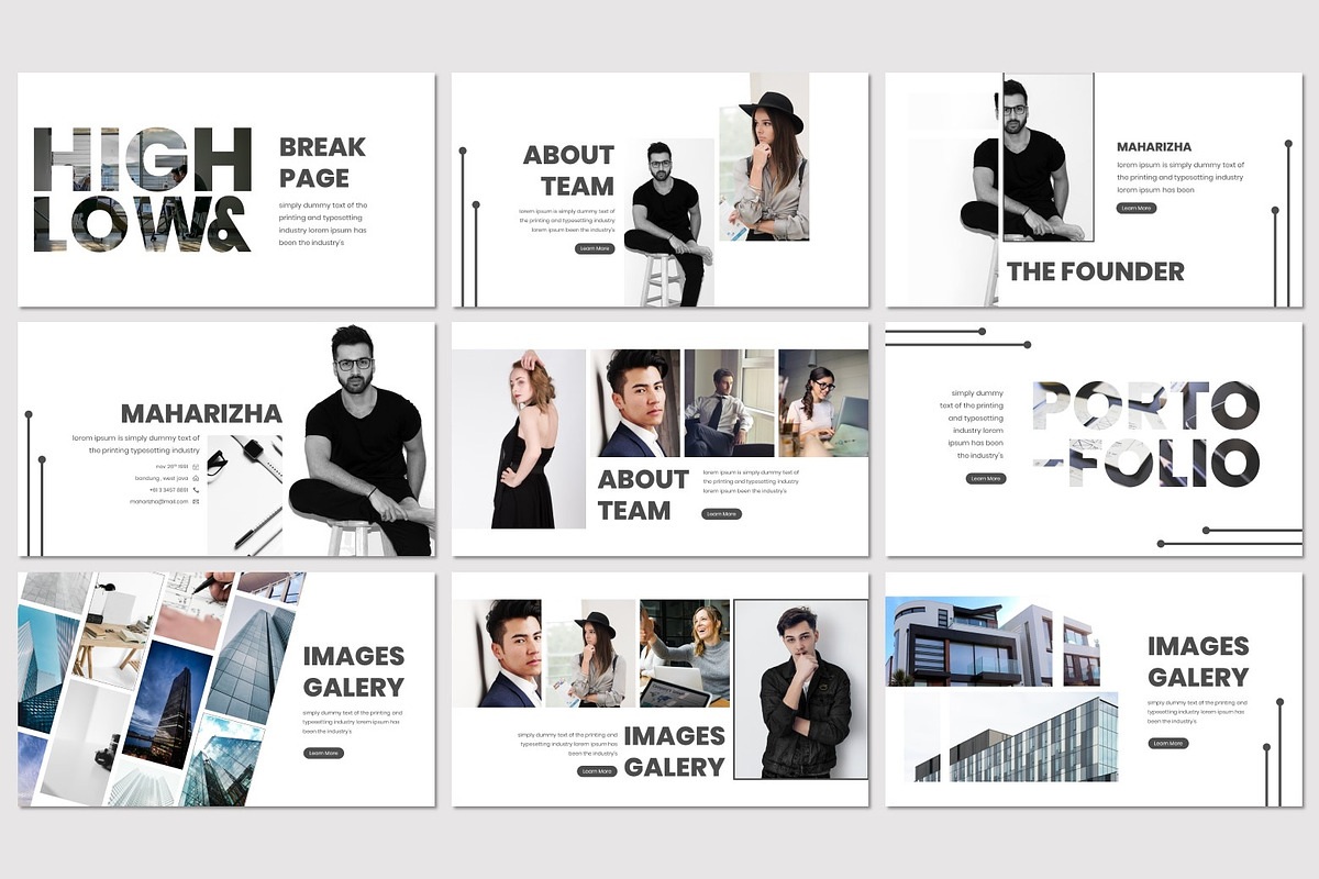 High & Low - Powerpoint Template, a Presentation Template by inspirasign